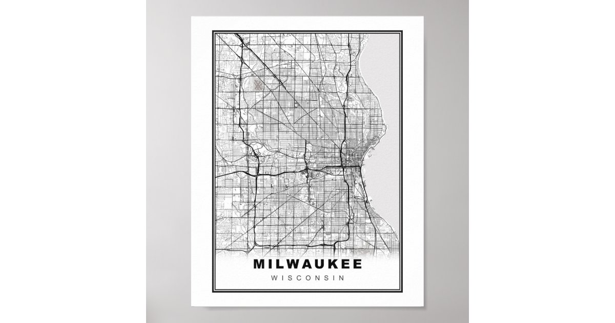 Milwaukee Map Poster | Zazzle