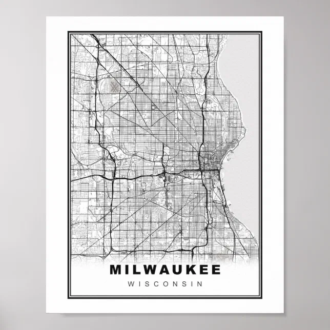 Milwaukee Map Poster | Zazzle