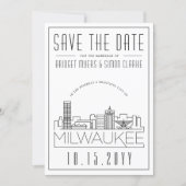 Milwaukee Wedding | Stylized Skyline Save the Date Invitation | Zazzle
