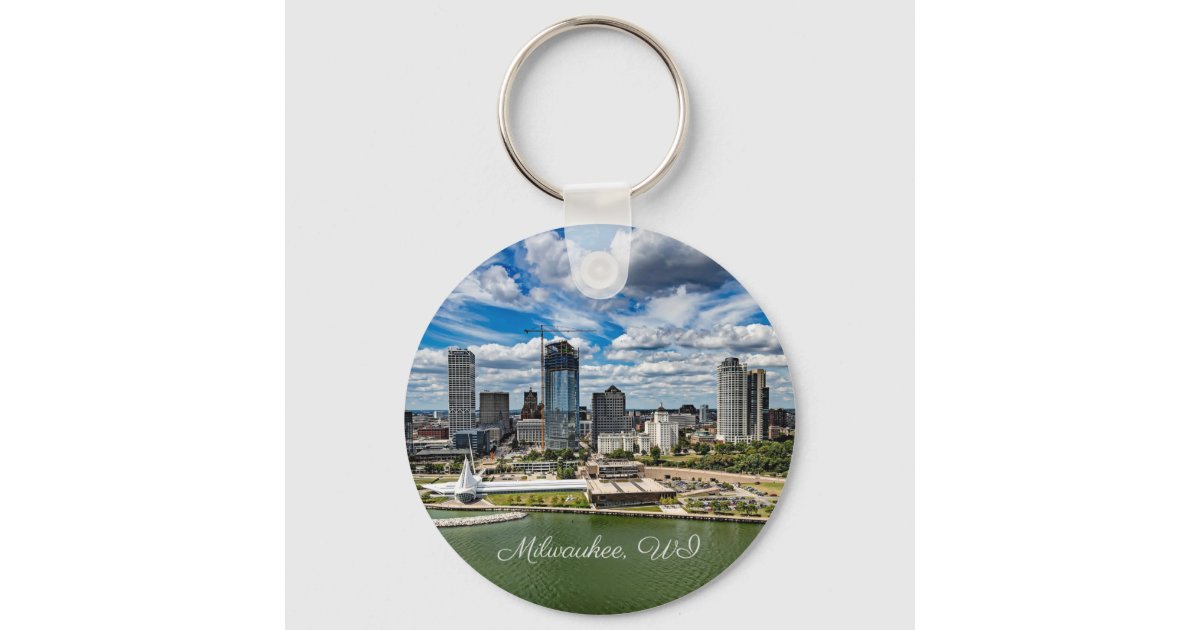 Milwaukee, Wisconsin cityscape photograph, Keychain | Zazzle