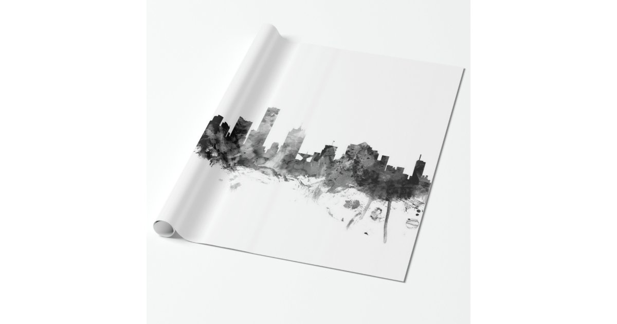 Milwaukee Wisconsin Skyline Wrapping Paper | Zazzle