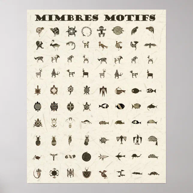 Mimbres Motifs Poster | Zazzle