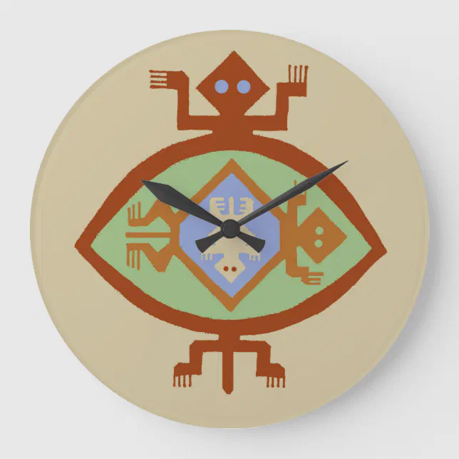 Mimbres Native American Southwest Round Wall Clock | Zazzle