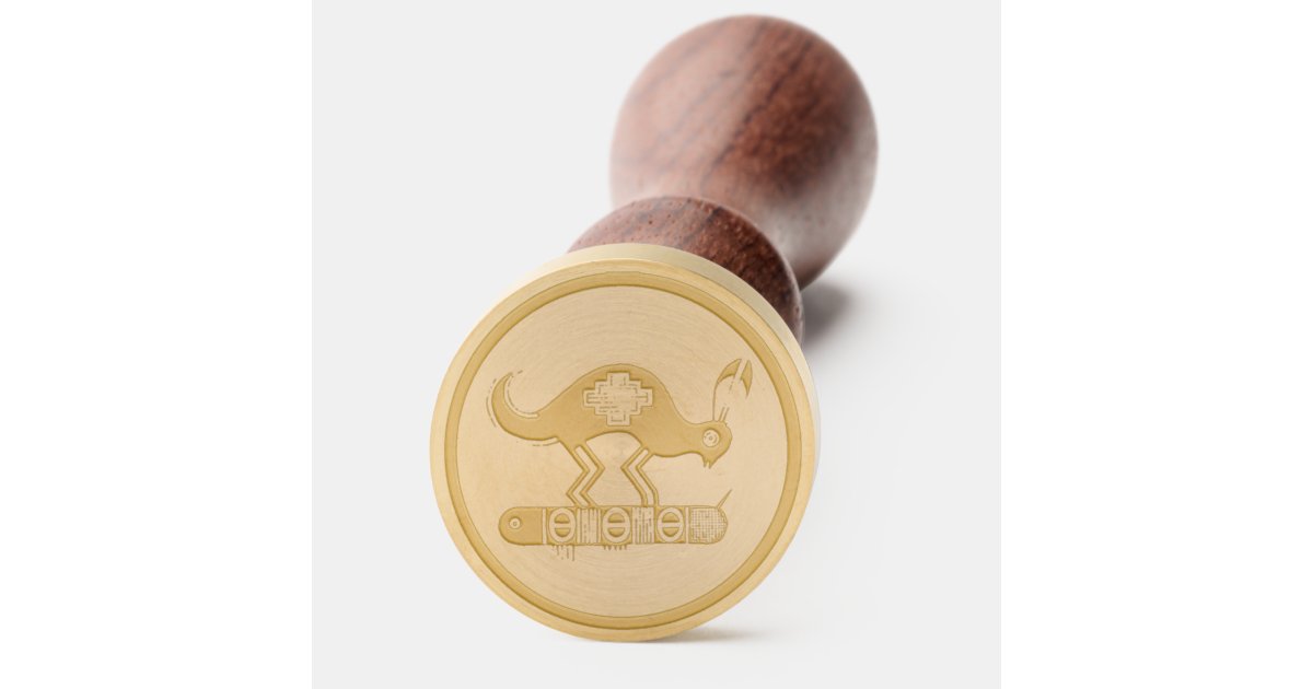 Mimbres Tribal Hare Symbol Stamp | Zazzle