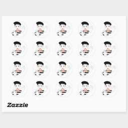 Mime Classic Round Sticker | Zazzle