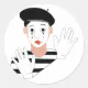 Mime Classic Round Sticker | Zazzle