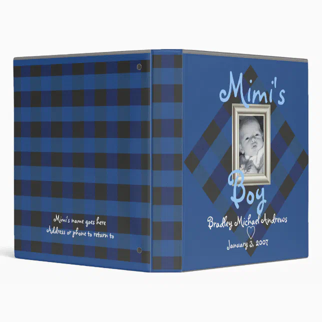Mimi's Boy Baby Album Binder | Zazzle