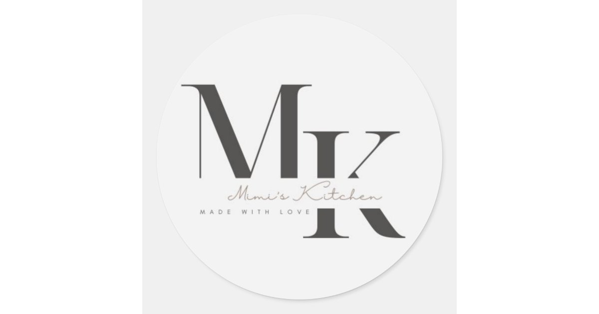 Mimi's Kitchen Logo Classic Round Sticker | Zazzle