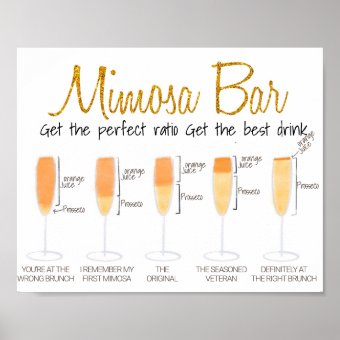 Mimosa Bar brunch Beverages Juice Mixing Sign | Zazzle