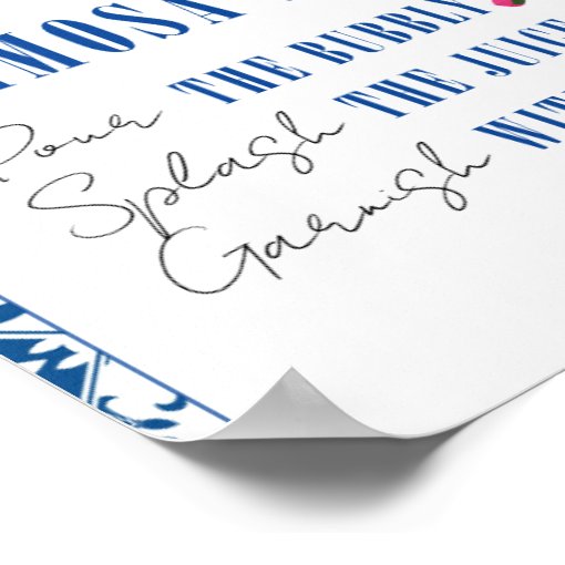 Mimosa Bar Dancing Queen Mamma Mia Bridal Shower Poster | Zazzle