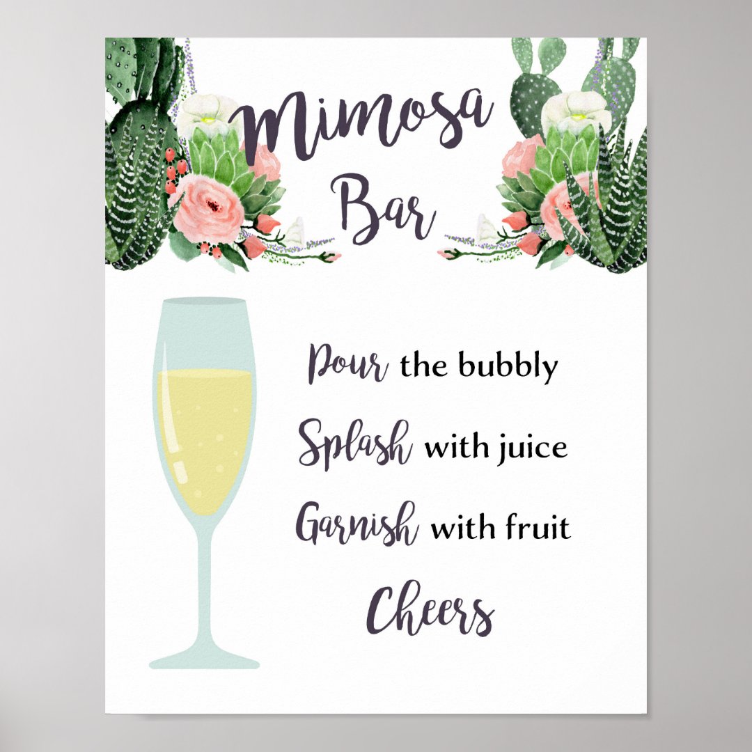 Mimosa Bar Sign | Zazzle