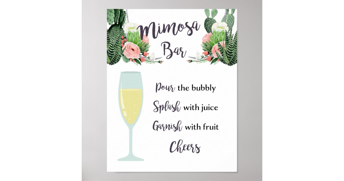 Mimosa Bar Sign | Zazzle