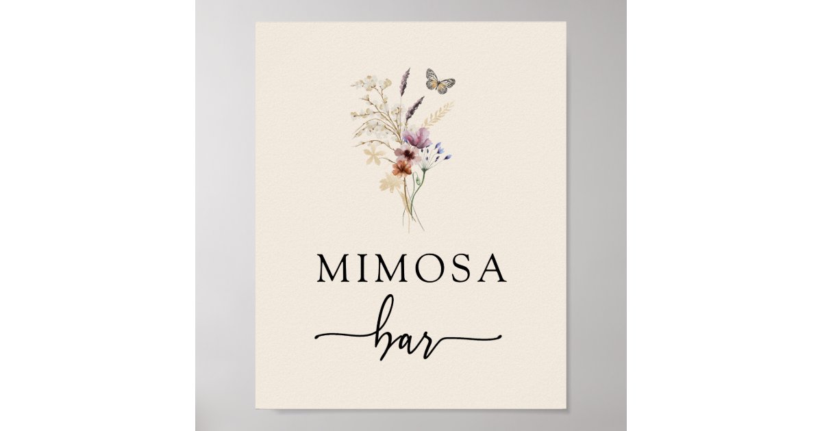 Mimosa Bar Wildflower Poster | Zazzle