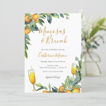 Mimosas Bridal Shower Invitation | Zazzle