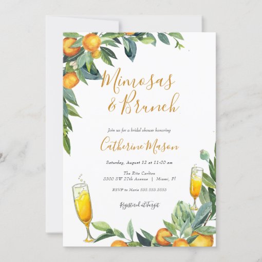Mimosas Bridal Shower Invitation | Zazzle