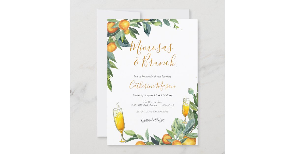Mimosas Bridal Shower Invitation | Zazzle
