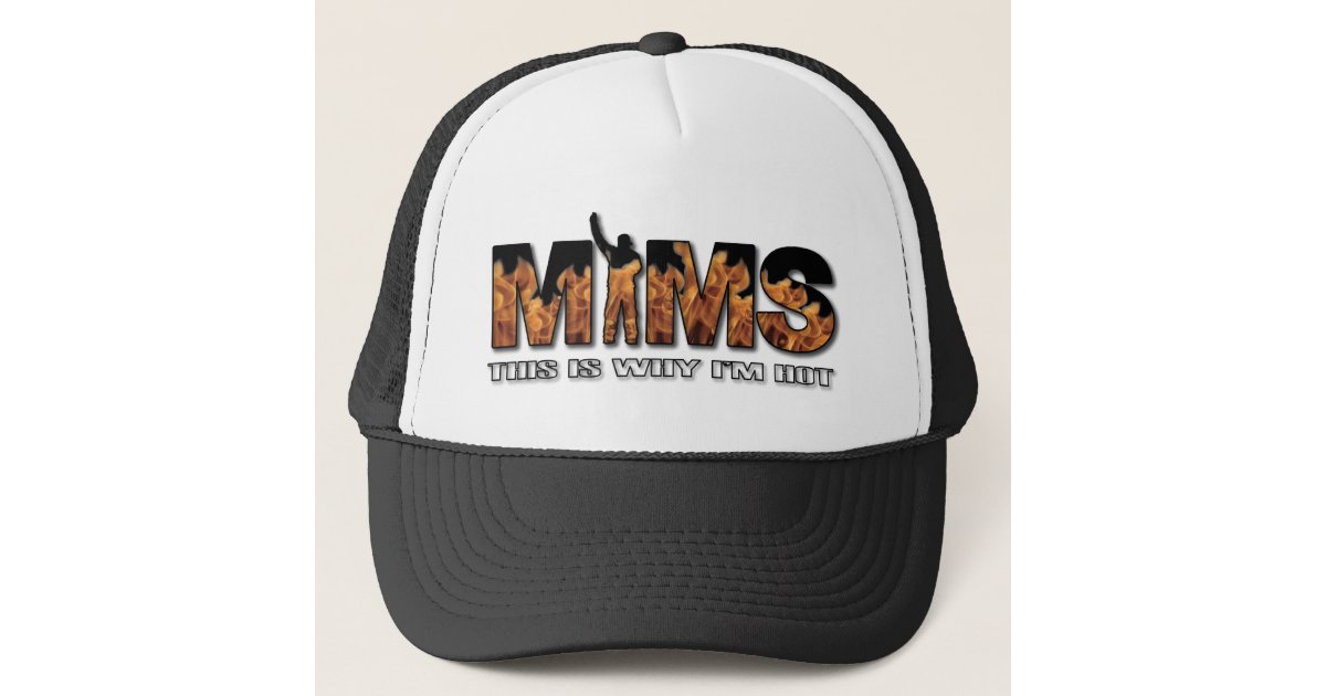 MIMS Hat - This is Why I'm Hot Logo - White | Zazzle