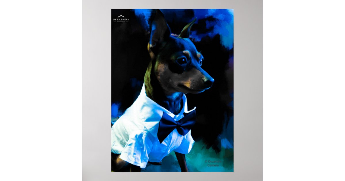 MIn Pin in Blue Poster | Zazzle