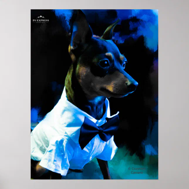 MIn Pin in Blue Poster | Zazzle