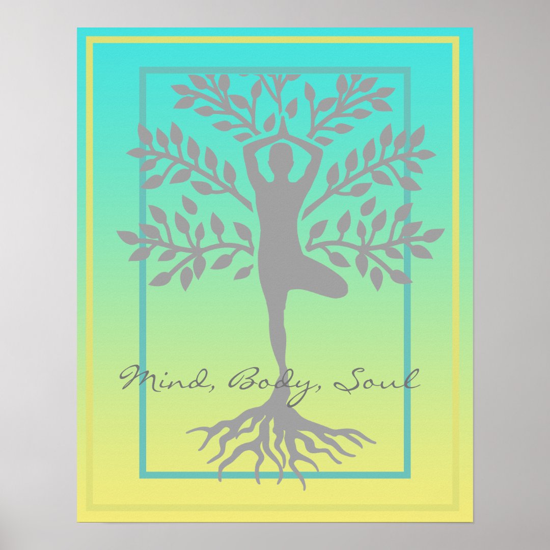 Mind, Body, Soul Meditation Poster | Zazzle