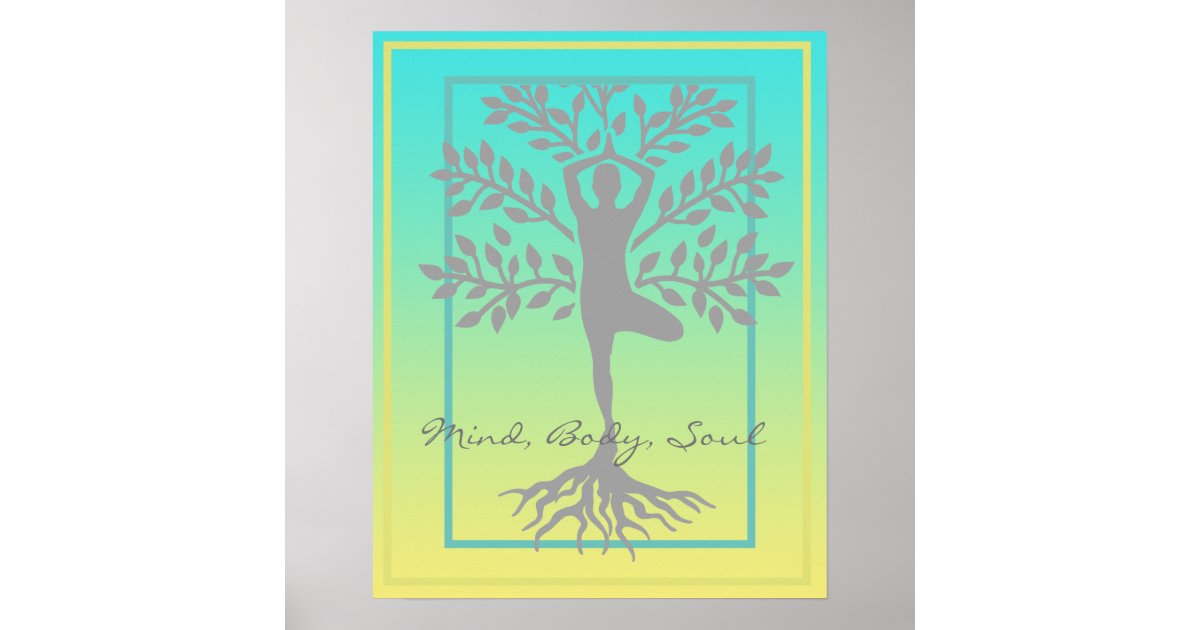 Mind, Body, Soul Meditation Poster | Zazzle
