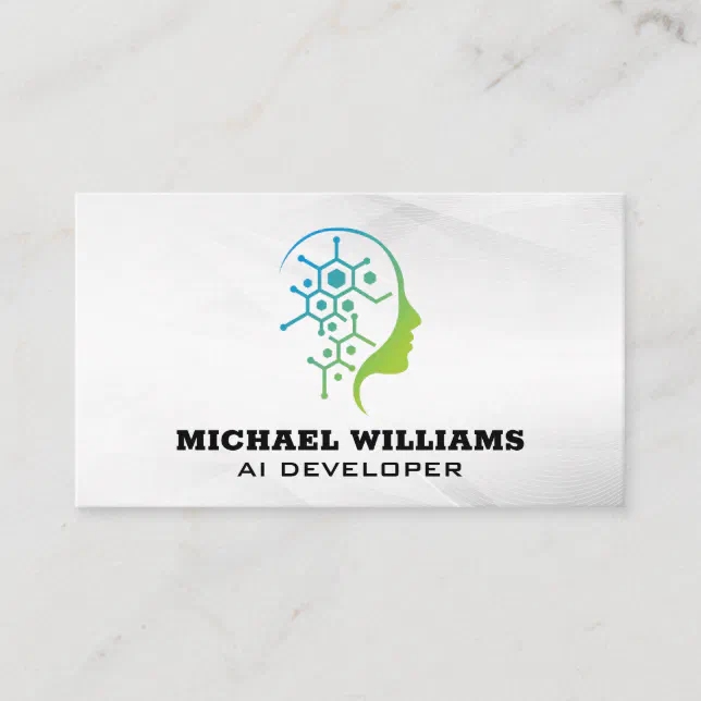 Mind Robotics Tech Logo Business Card | Zazzle