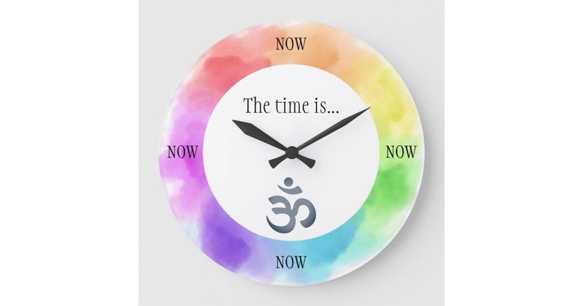 Mindfulness Clock with Chakra & OM Background | Zazzle