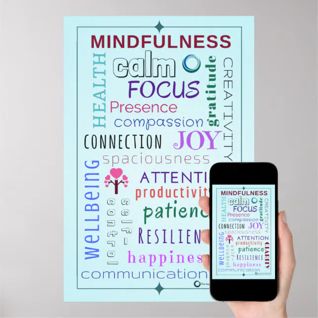 Mindfulness Word Jumble Poster | Zazzle