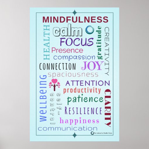 Mindfulness Word Jumble Poster | Zazzle