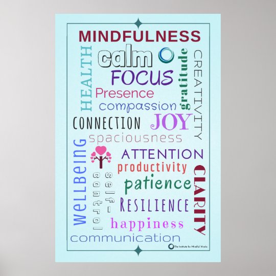 Mindfulness Word Jumble Poster | Zazzle.com