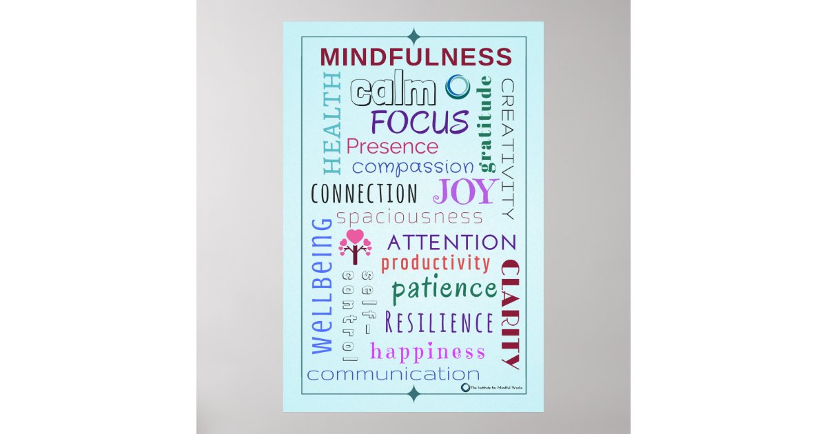 Mindfulness Word Jumble Poster | Zazzle
