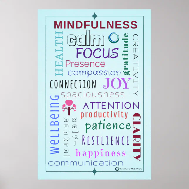 Mindfulness Word Jumble Poster | Zazzle