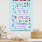 Mindfulness Word Jumble Poster | Zazzle