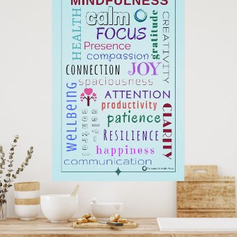 Mindfulness Word Jumble Poster | Zazzle