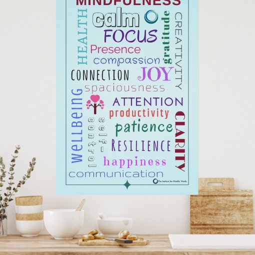 Mindfulness Word Jumble Poster | Zazzle