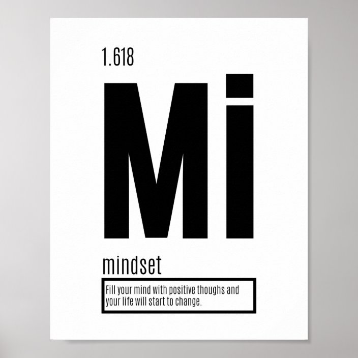 Mindset - Fundamental Elements of Success Poster | Zazzle.com