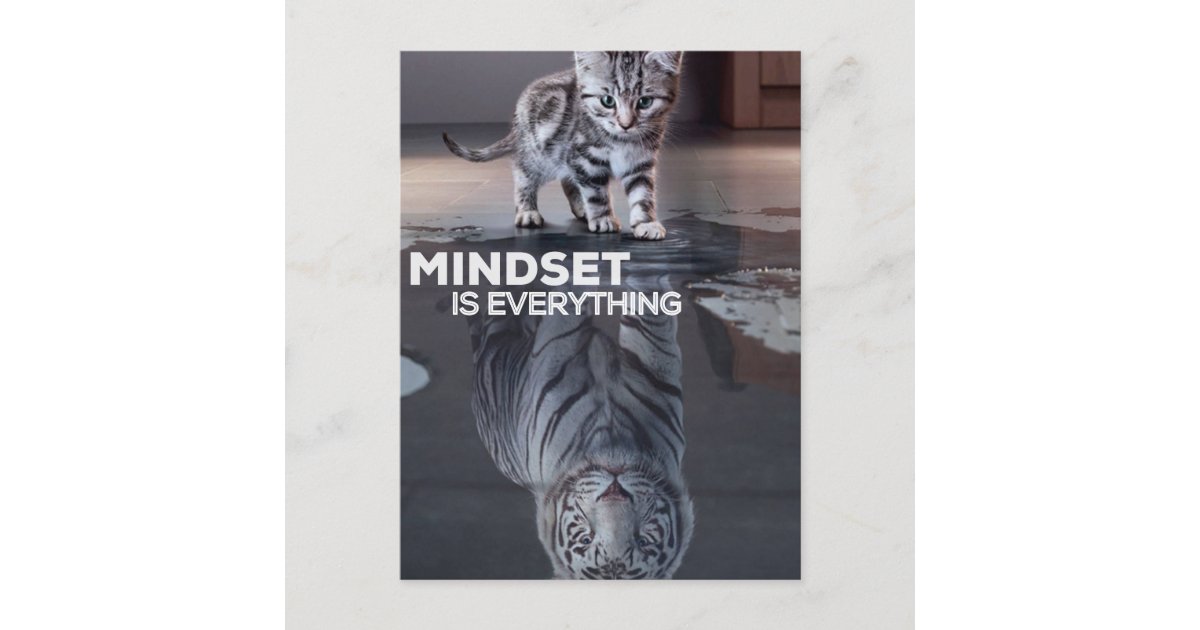 mindset is everything poster postcard | Zazzle