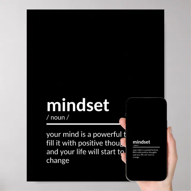 Mindset Quote Poster | Zazzle