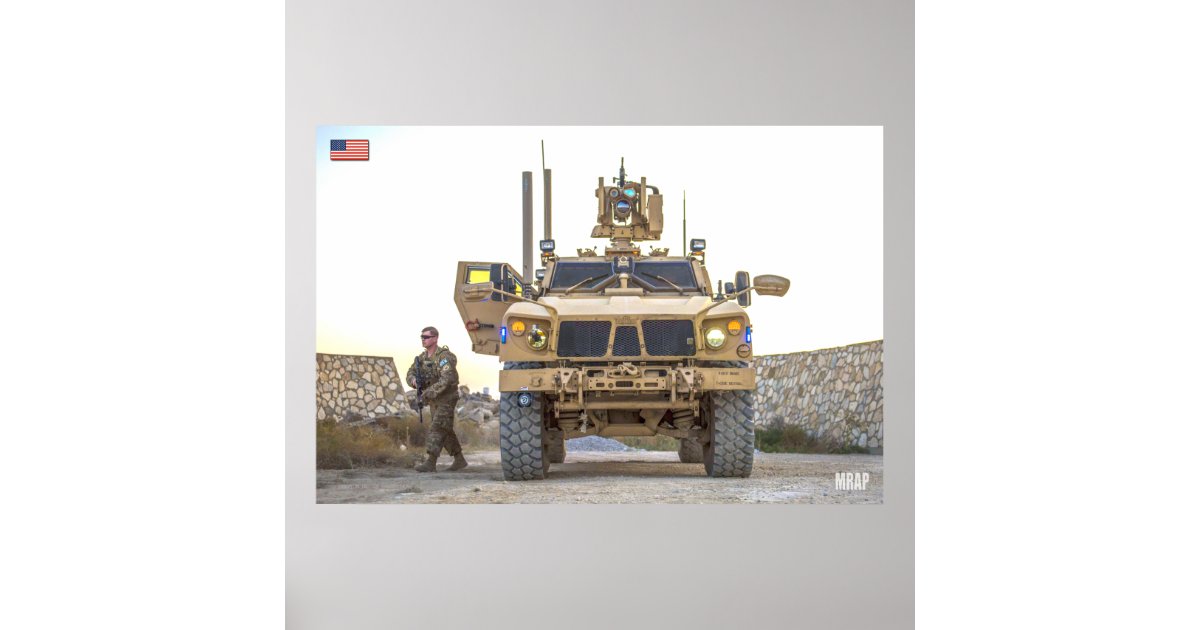 MINE-RESISTANT AMBUSH PROTECTED VEHICLE POSTER | Zazzle