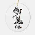 Miner Stick Figure Ceramic Ornament | Zazzle