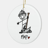 Miner Stick Figure Ceramic Ornament | Zazzle