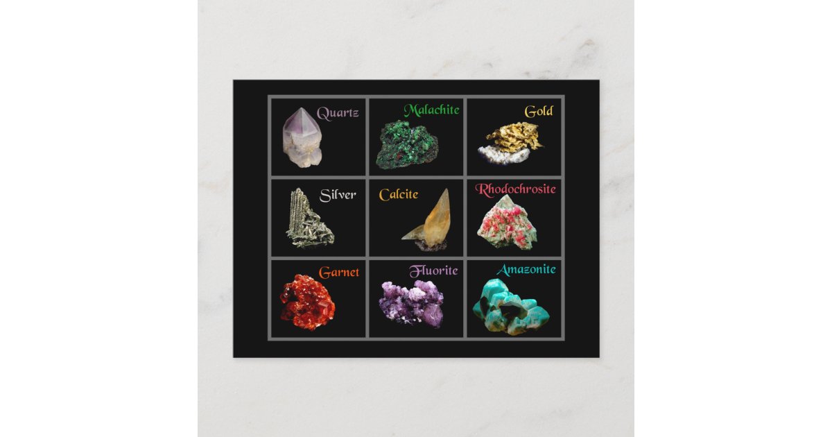 Mineral Collection Postcard | Zazzle