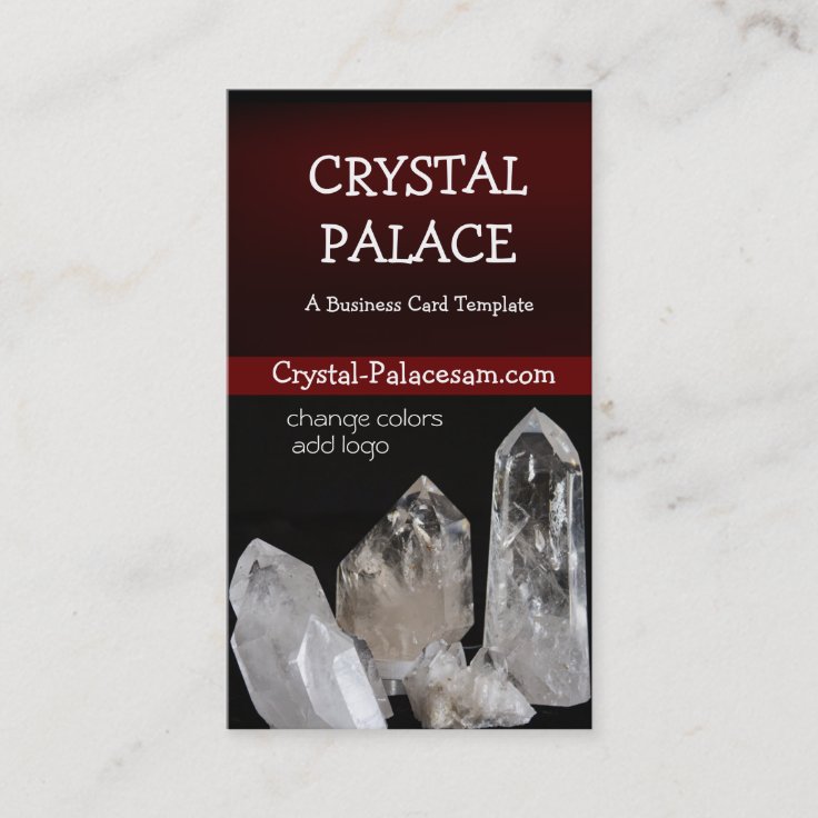 Mineral Quartz Crystals Healing Business Card | Zazzle