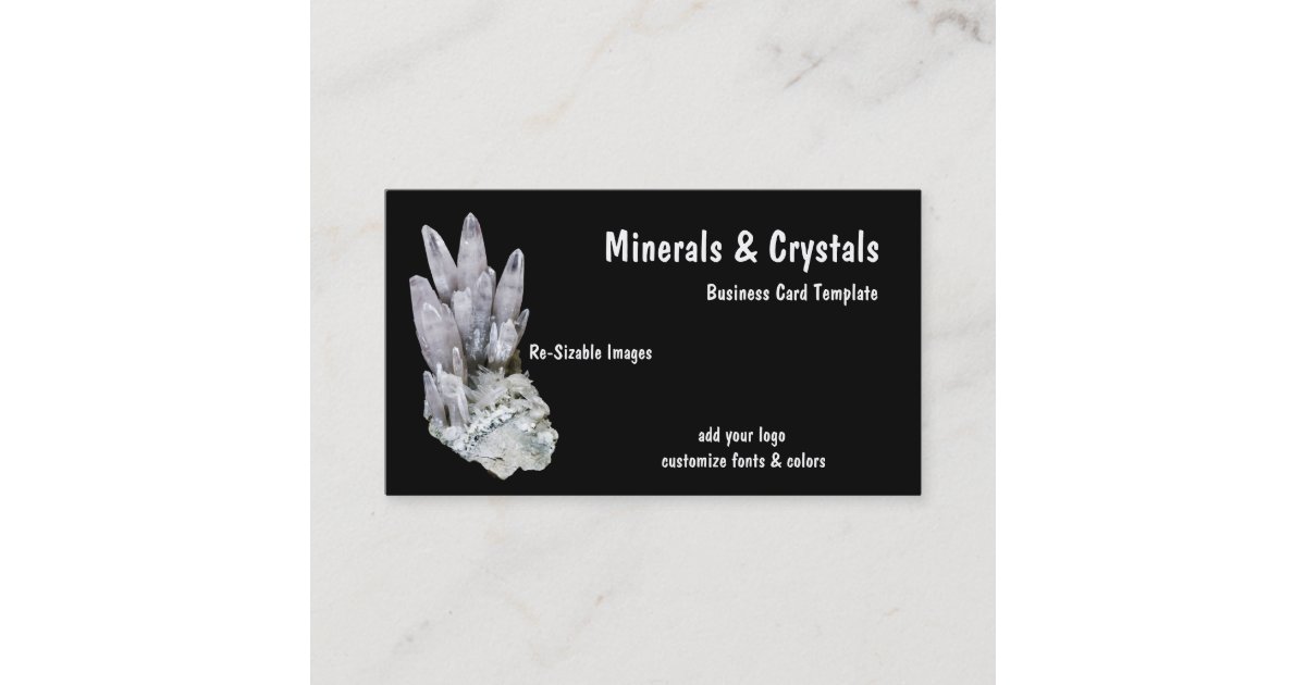 Minerals and Quartz Crystals Business Card | Zazzle