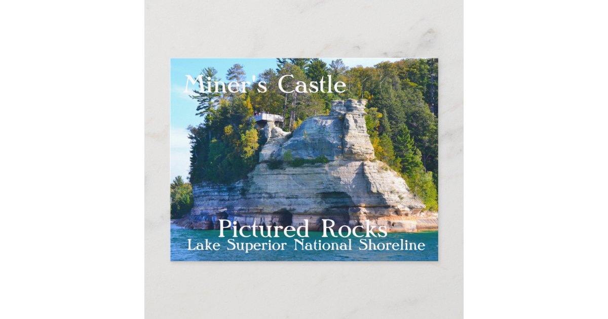 Miner's Castle Pictured Rocks Postcard | Zazzle