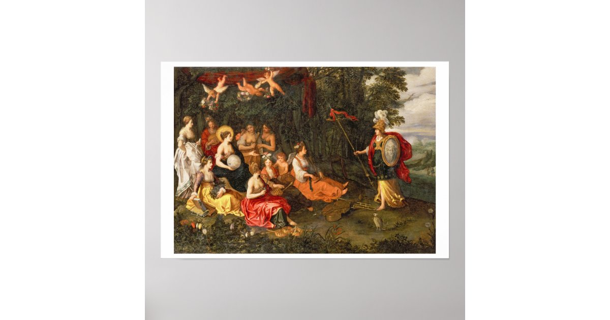 Minerva Visiting the Muses on Mount Helicon Poster | Zazzle