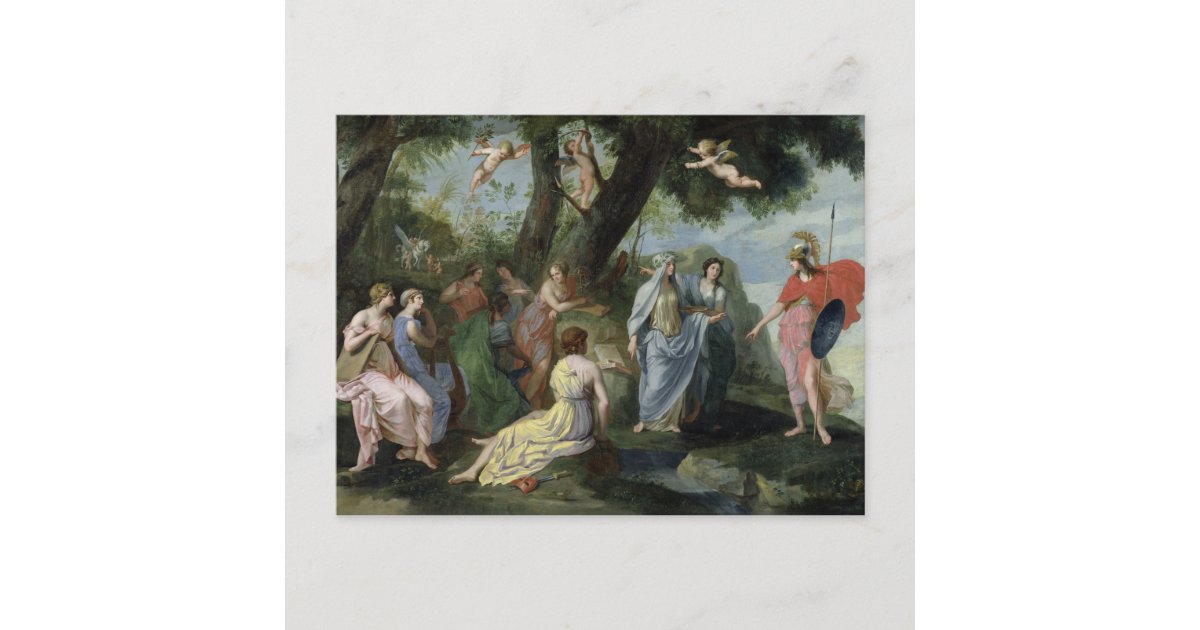 Minerva with the Muses Postcard | Zazzle
