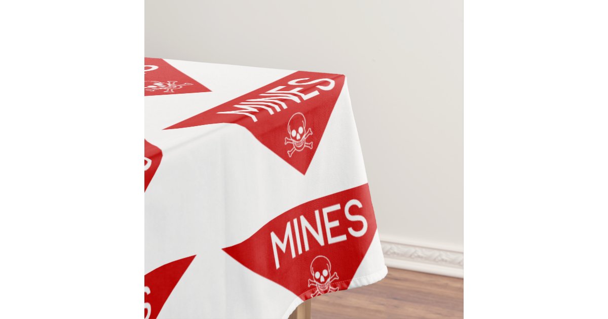 MINES SIGN | SIGNAGE | SYMBOL TABLECLOTH | Zazzle