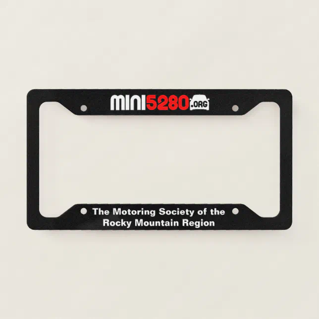 MINI5280 LICENSE PLATE FRAME | Zazzle