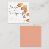 MINI Autumn Leaves Script Happy Thanksgiving Card | Zazzle